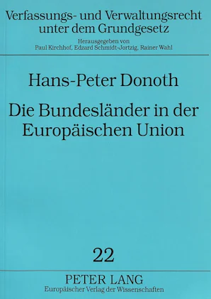 Die Bundeslaender in der Europaeischen Union